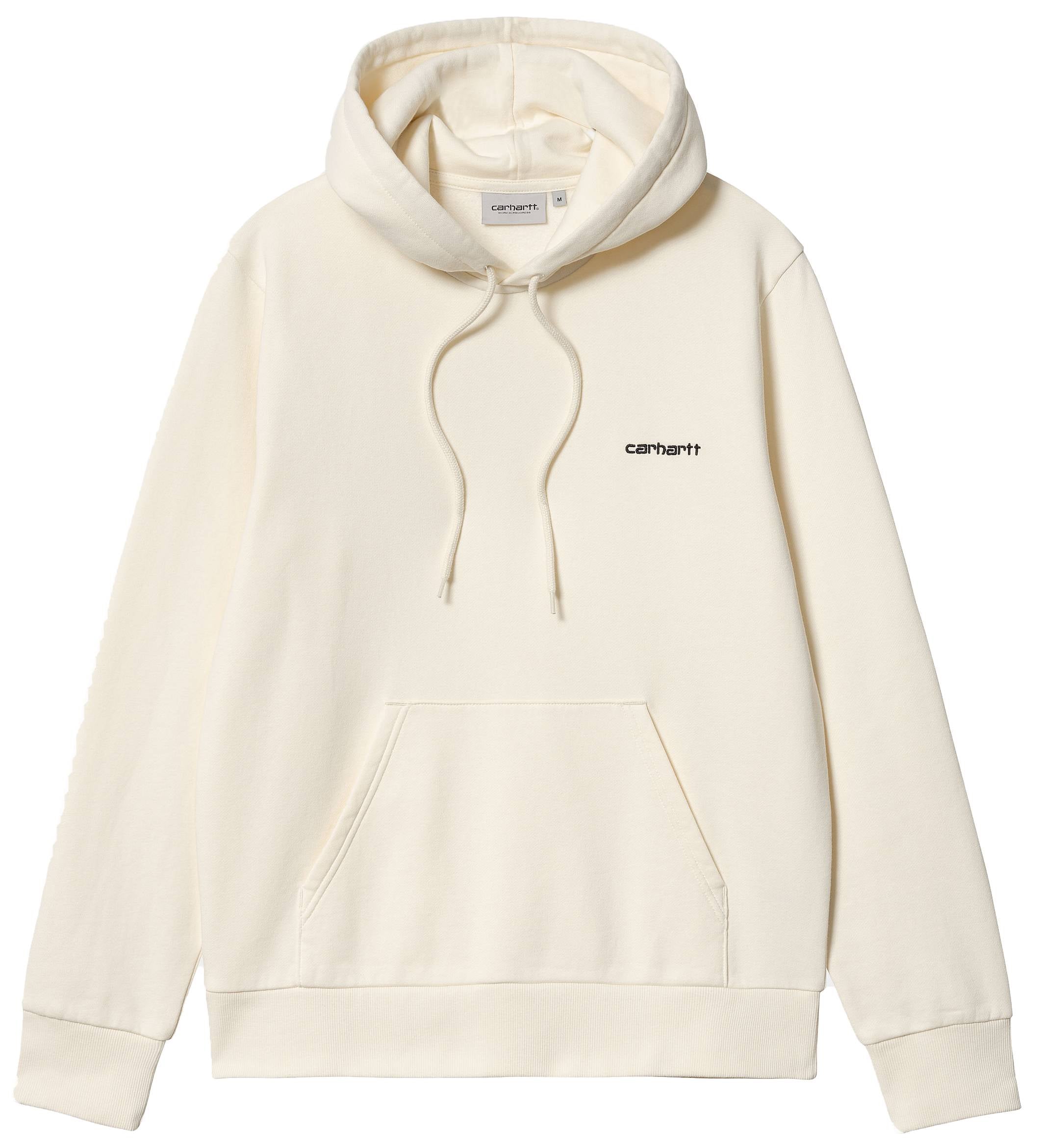 Carhartt Wip Felpa Hooded Script Embroidery Sweat Wax Black Beige Uomo ... Carhartt Wip Felpa Hooded Script Embroidery Sweat Wax Black Beige Uomo ...